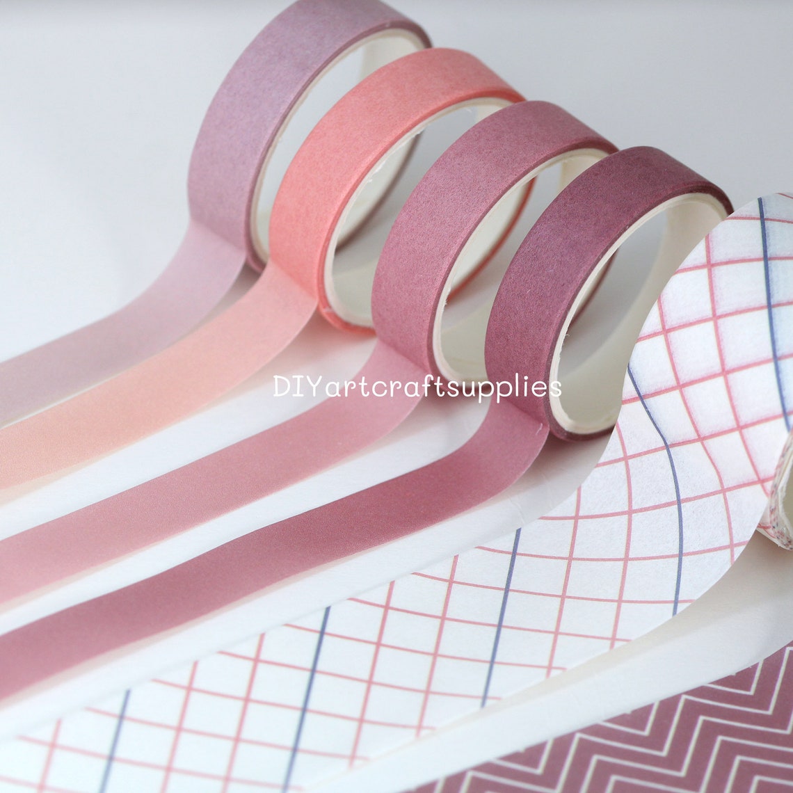 10 Pcs Set Basic Color and Pattern Washi Tape, Warm Neutral Color Washi ...