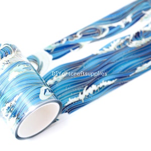 Gilding Great Wave Washi Tape, Big PET Gold Foil Washi Tapes, Japanese ...