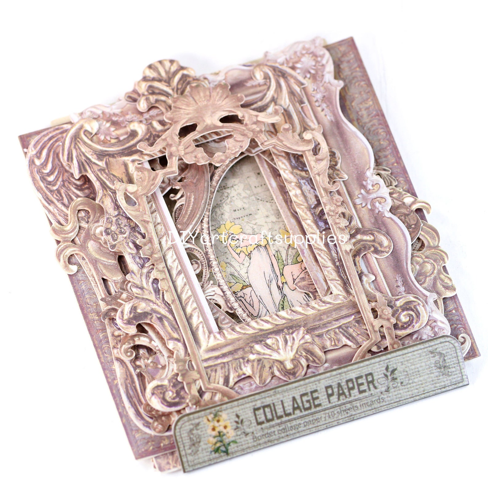 10 Pcs Pack Vintage Paper Picture Frames, Cardstock Paper Border Frames ...