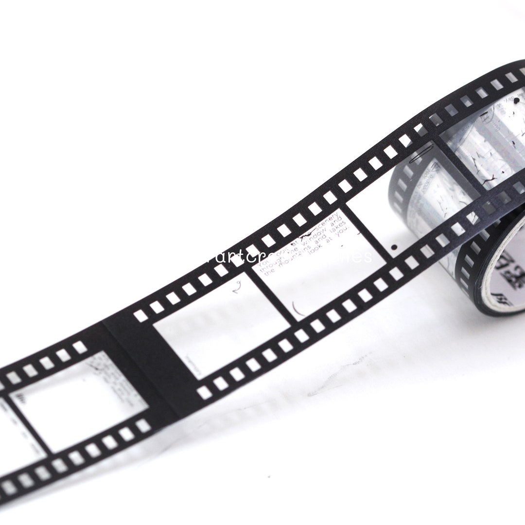 Old Camera Film Stock Washi Tape Roll, Reminiscence of Old Time Film ...