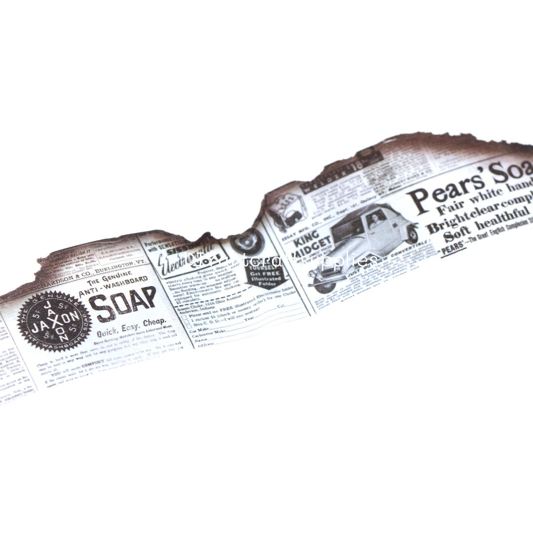 Burned Newspaper Washi Tape, Die Cut Old Burning Newspaper Washi Tape ...