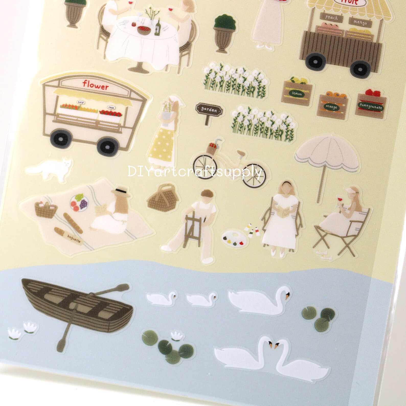 Picnic Day Stickers, Afternoon Tea Stickers, Spring Picnic Stickers ...