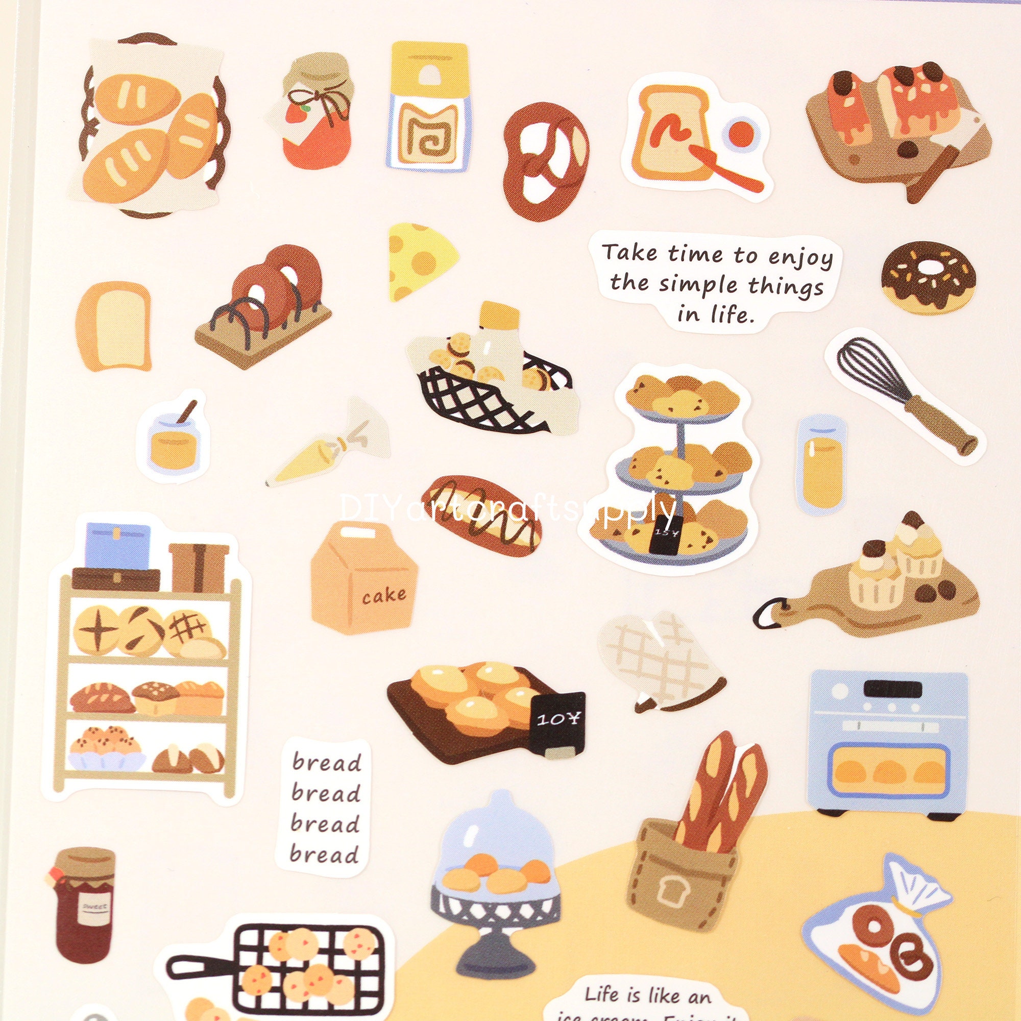Bread Lover Stickers, Bakery Stickers, Food Stickers, Kawaii Stickers ...