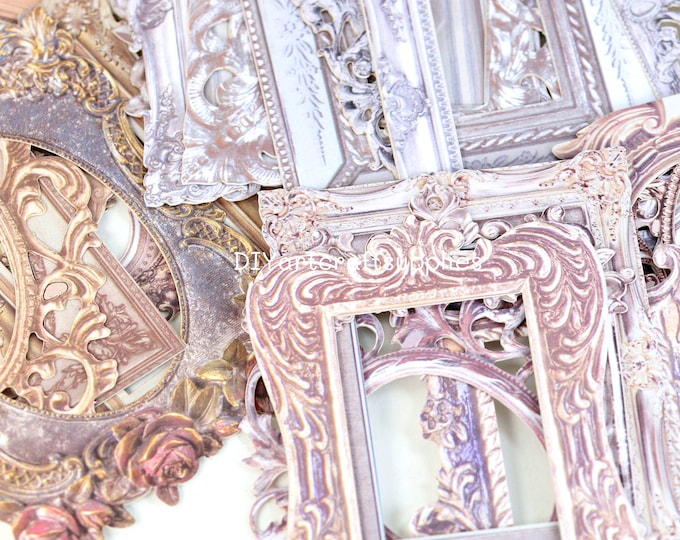 10 Pcs Pack Vintage Paper Picture Frames, Cardstock Paper Border Frames ...