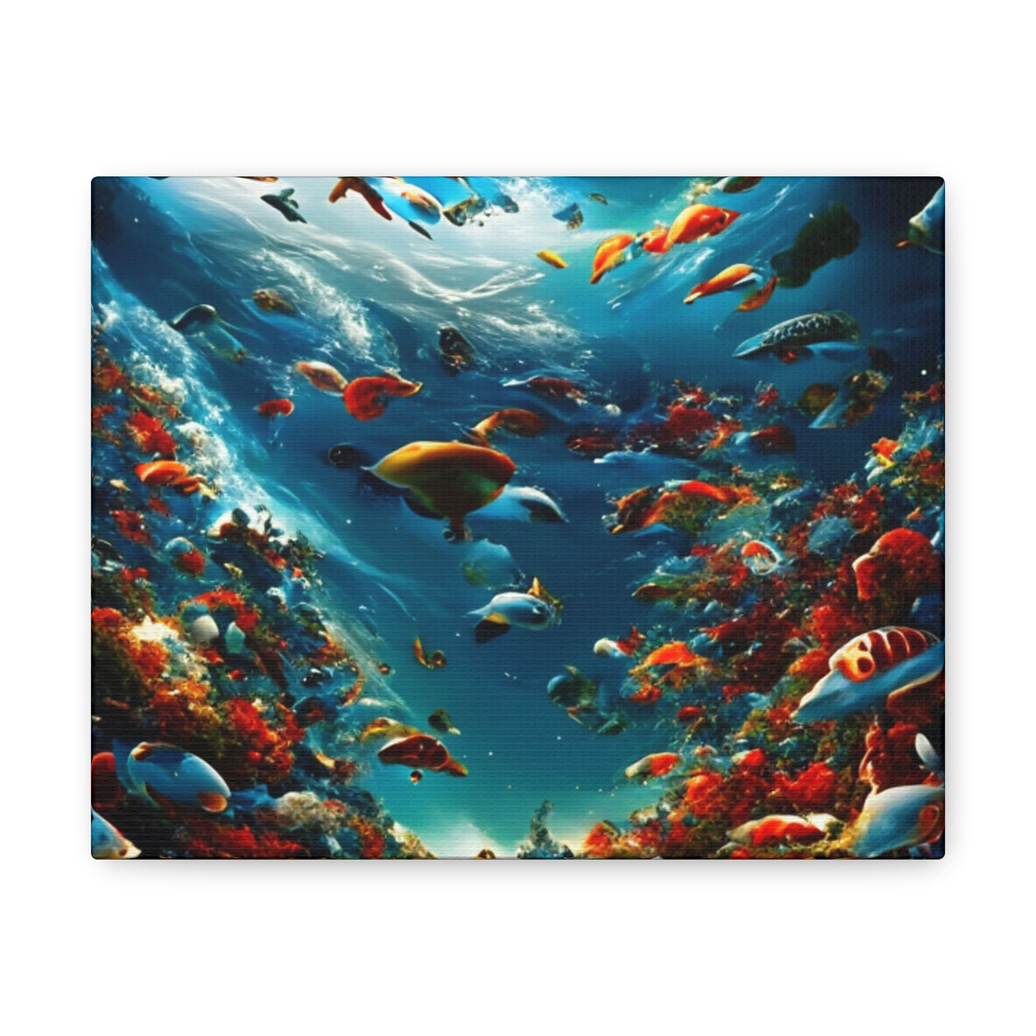 Oceanic Paradise: Under the Sea Canvas Print. Deep Fish Canvas Gallery ...