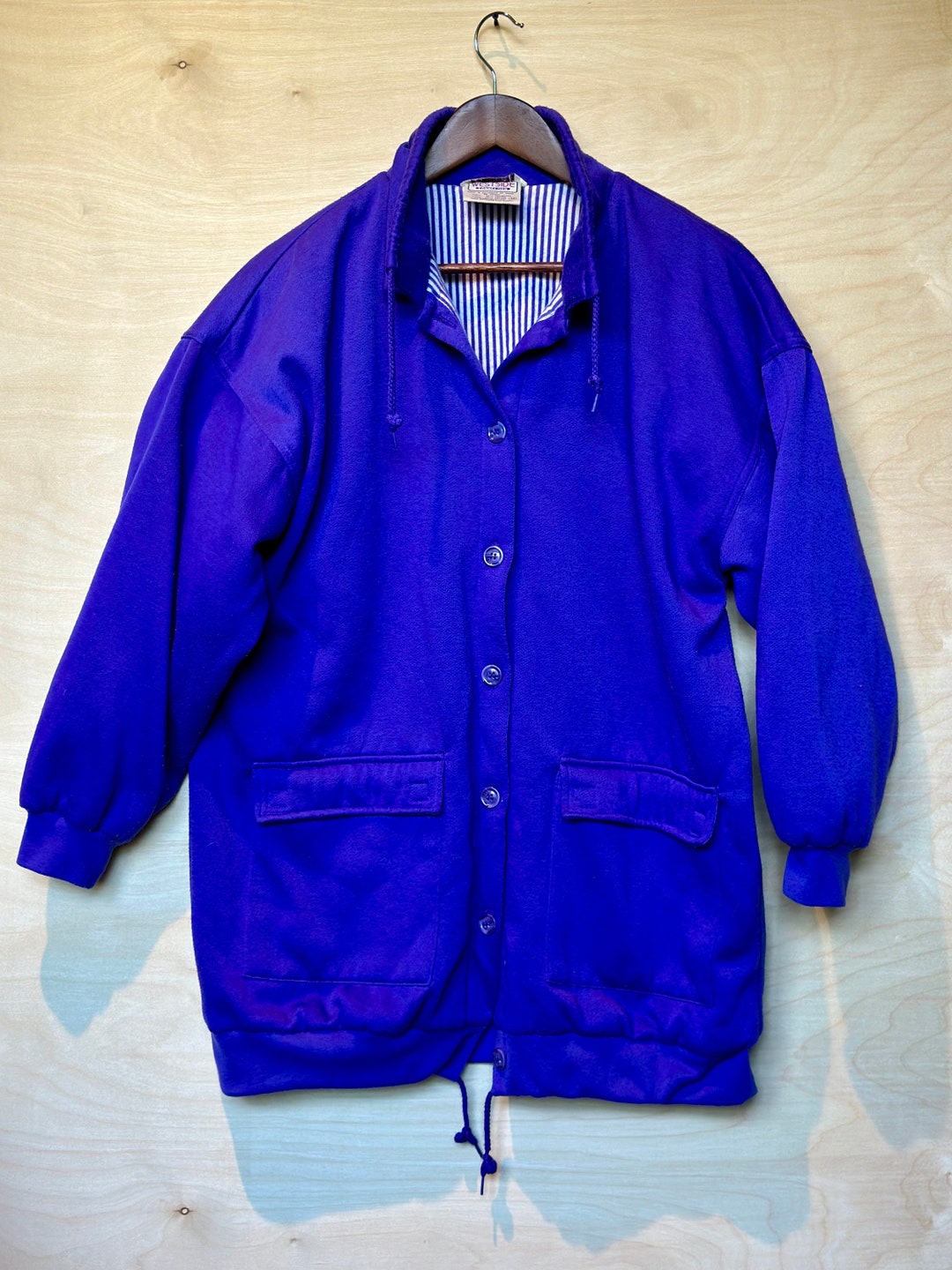 Vintage Westside Connection 90s Jacket Purple Striped Button Down Women ...