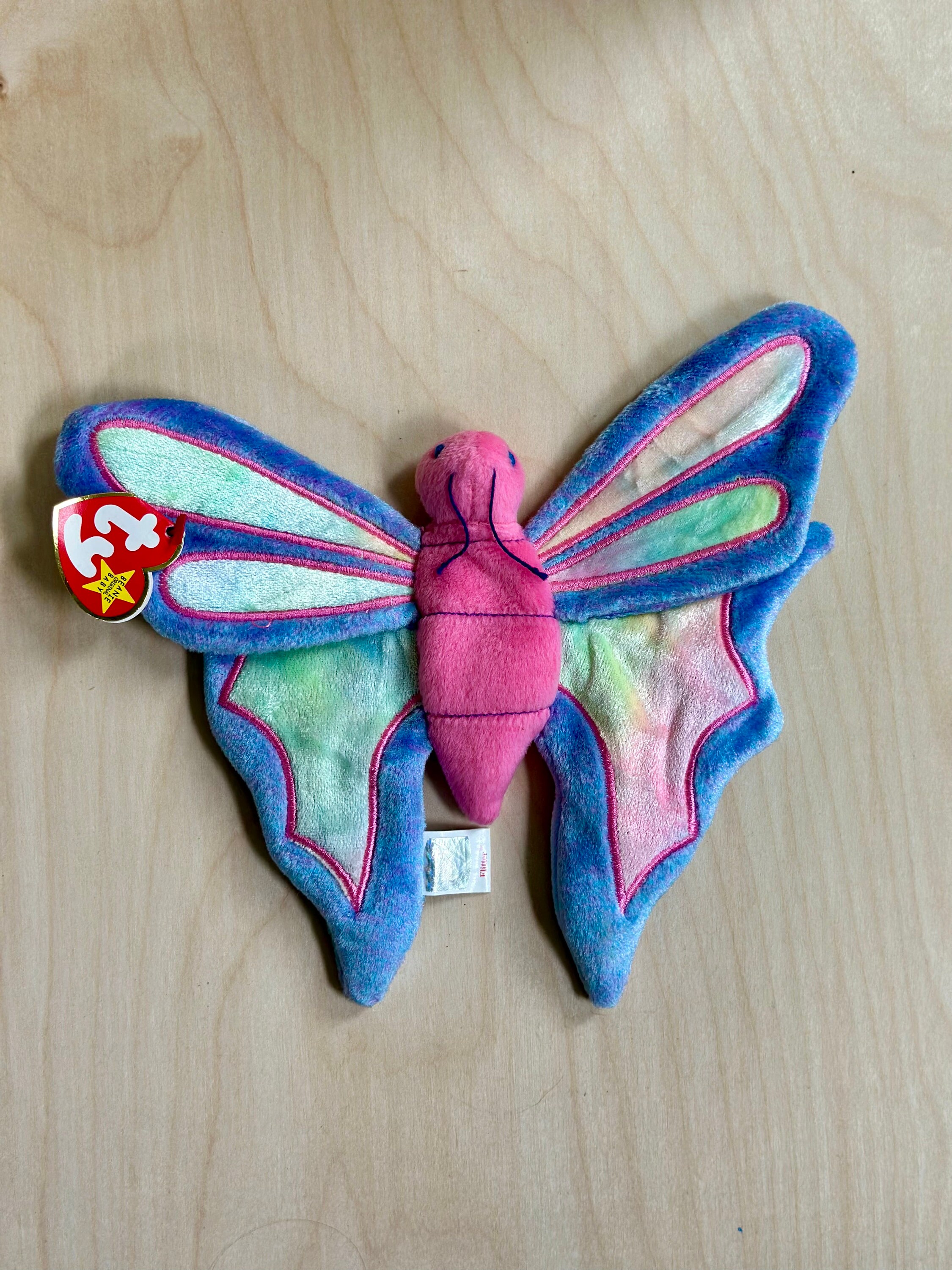 Vintage TY Beanie Baby Flitter the Butterfly Original PE Pellets 1999 ...