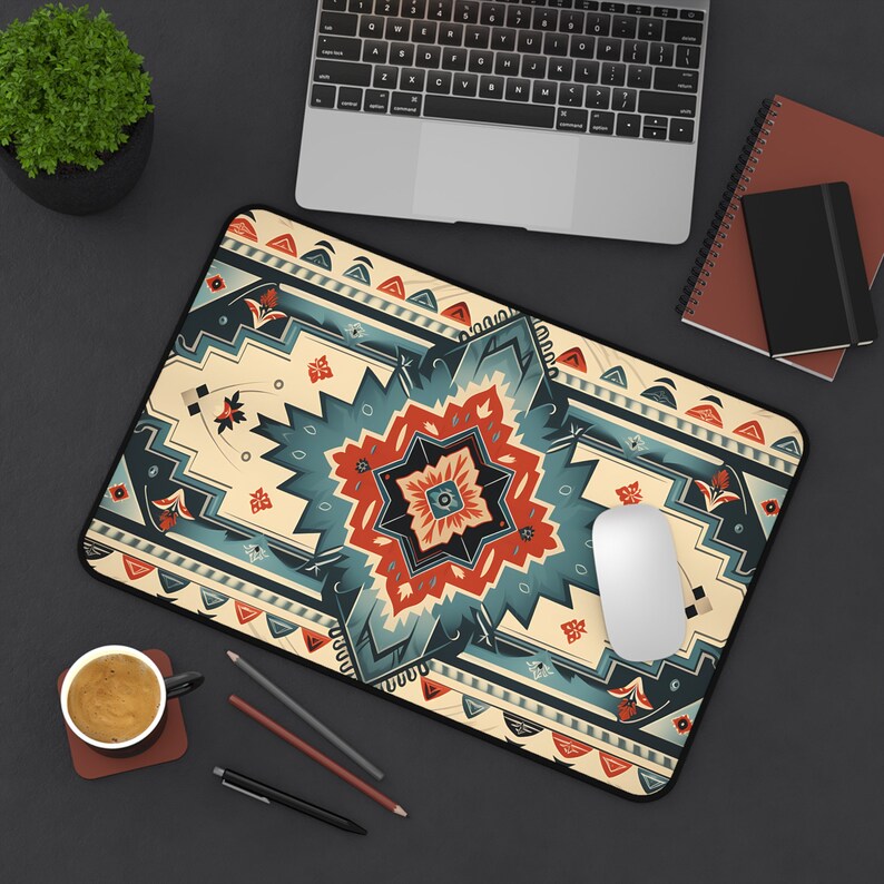 Native Aztec Desk Mat Native American Mousepad Western Desk Mat Gaming ...
