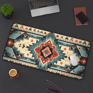 Native Aztec Desk Mat Native American Mousepad Western Desk Mat Gaming ...