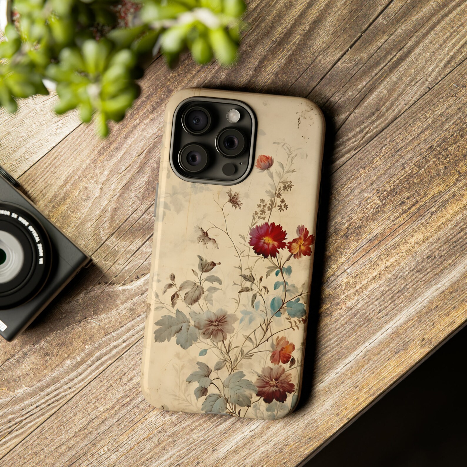 Vintage Floral Cottagecore Phone Case Delicate Boho Florals Retro ...