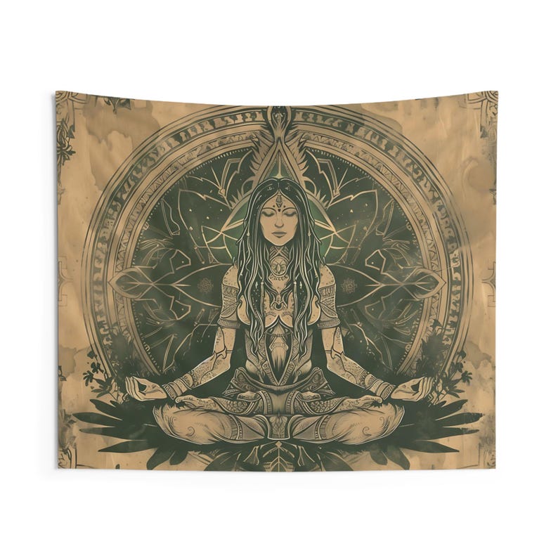 Nature Goddess Wall Tapestry Mysterious Occult Wall Art Meditation Wall ...