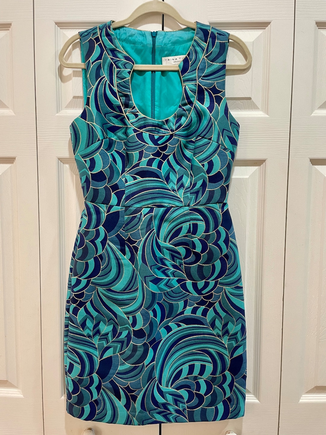Trina Turk Blue Lagoon Nash Dress Size 4 - Etsy