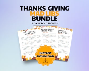 3 Fun Halloween Mad Libs Printable Fall Games Activity for - Etsy