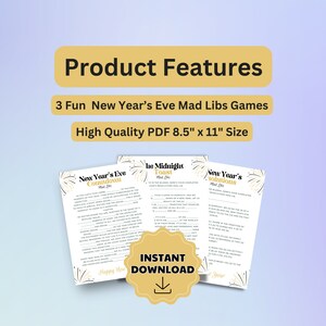 3 New Year's Eve Mad Libs Activity Bundle (3 Stories Included) - Etsy