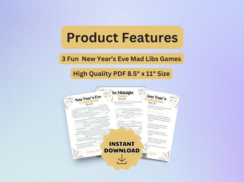 3 New Year's Eve Mad Libs Activity Bundle (3 Stories Included) - Etsy