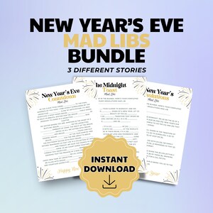 3 New Year's Eve Mad Libs Activity Bundle (3 Stories Included) - Etsy
