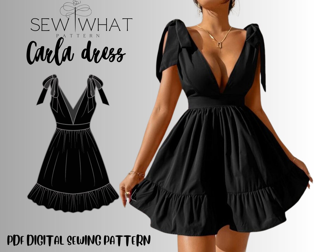 Carla Dress|women Dress Pattern|pdf Sewing Pattern|digital Sewing ...