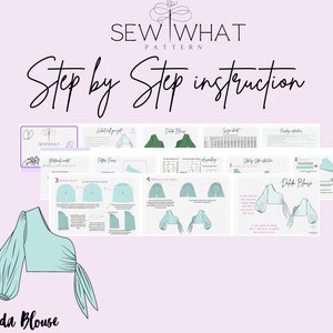 Dalida Blouse Sewing Pattern| One Shoulder Blouse Pattern|women Sewing Pattern|pdf Sewing ...
