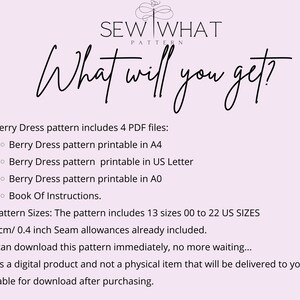 Berry Dress Pattern|dress Pattern|women Dress Pattern|pdf Sewing ...