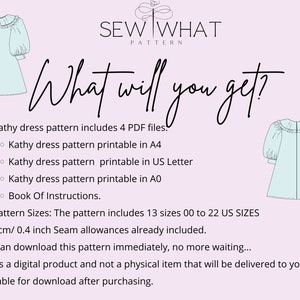 Kathy Dress Pattern|collar Dress Pattern| Mini Dress Pattern| PDF Sewing Pattern|women Dress ...