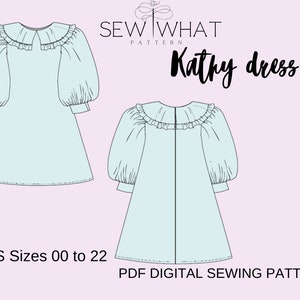 Kathy Dress Pattern|collar Dress Pattern| Mini Dress Pattern| PDF ...
