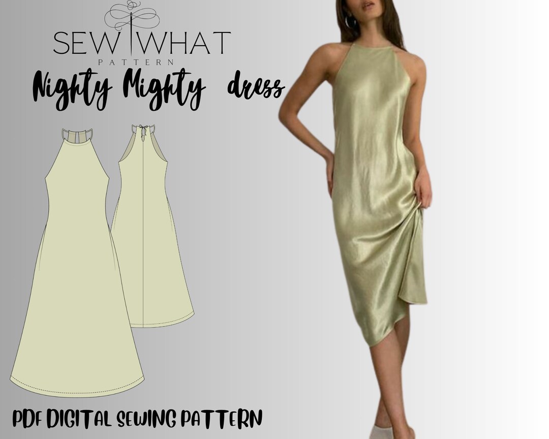Nighty Mighty Dress Patten|women Dress Sewing Pattern|pdf Sewing ...