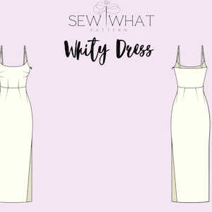 Whity Dresswedding Slit Dress Patternevening Dress Patternparty Dress Patternwomen Pdf Dress ...