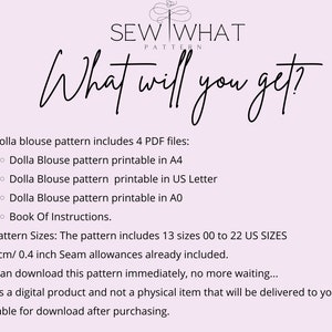Dolla Blouse Pattern|women Blouse Sewing Pattern|women Top Sewing ...