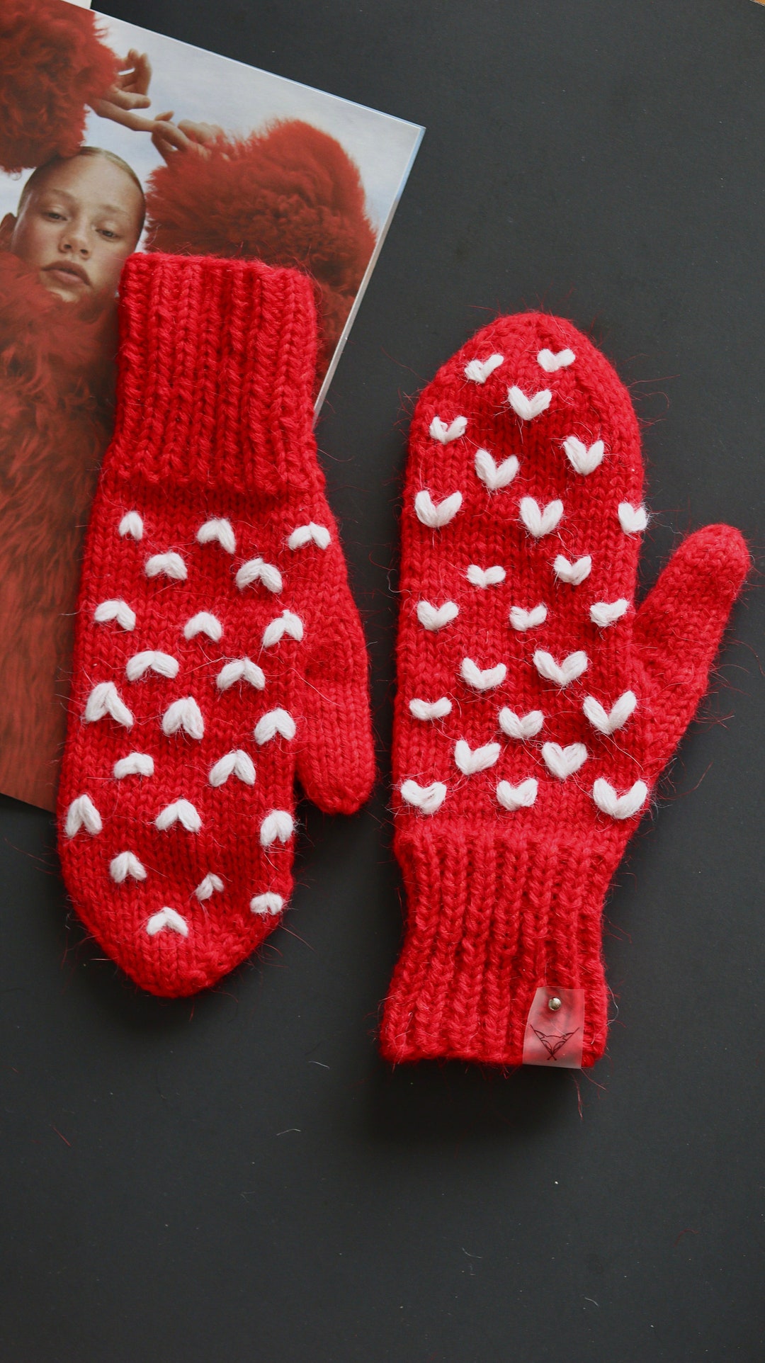 Wool Mittens, Fingerless Mittens, Knitting Mittens, Hand Made Mittens ...