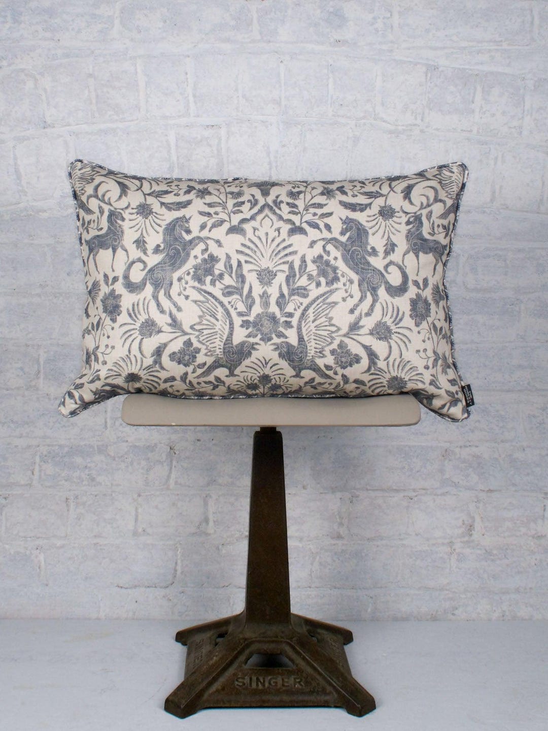 Astrid Dusty Blue - Luxury Piped Cushion – Scottish Inspired – Handmade ...