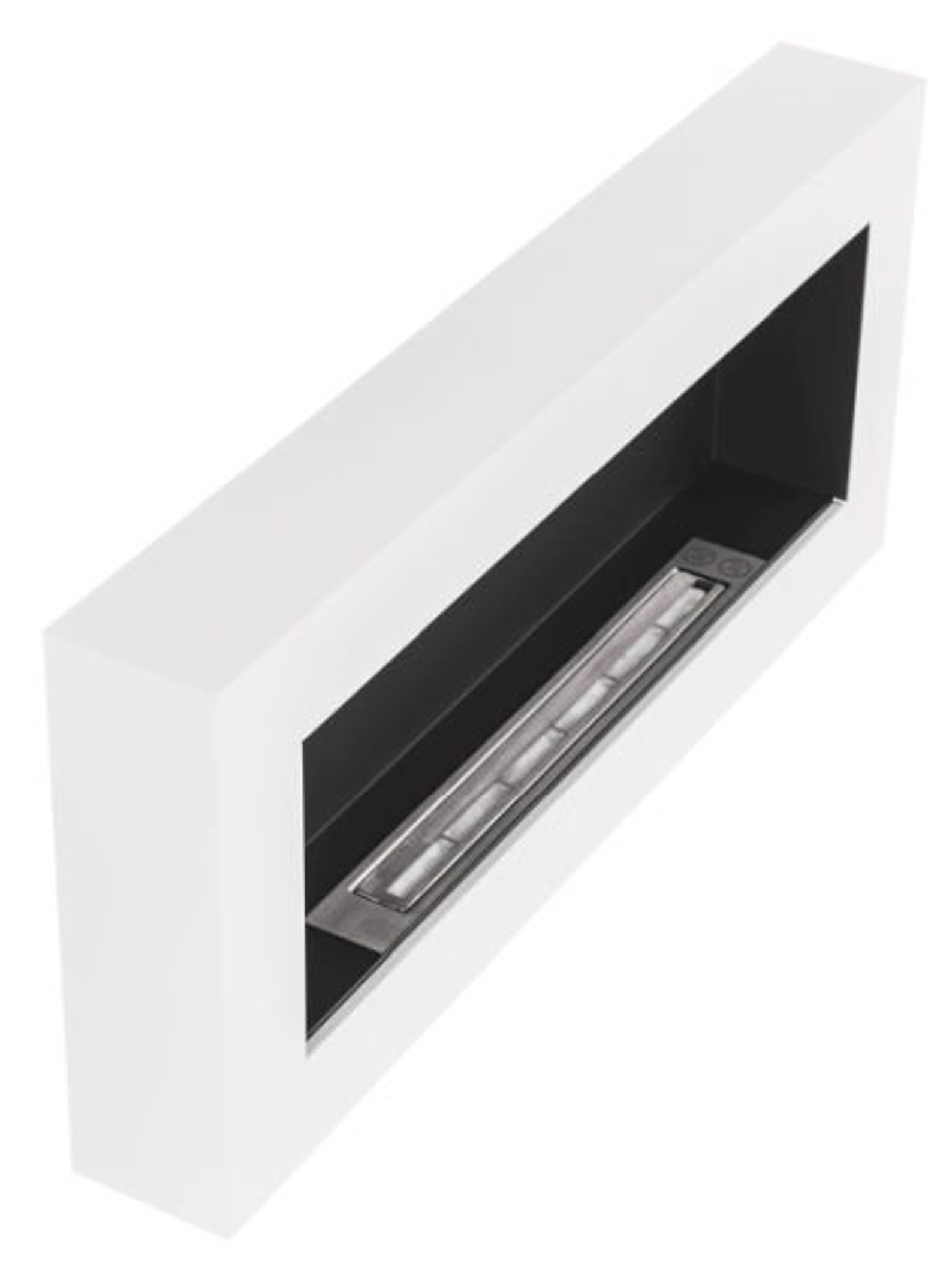 Matt White Bioethanol Fireplace BOX 900 Mm Without Glass. Wall-mounted ...