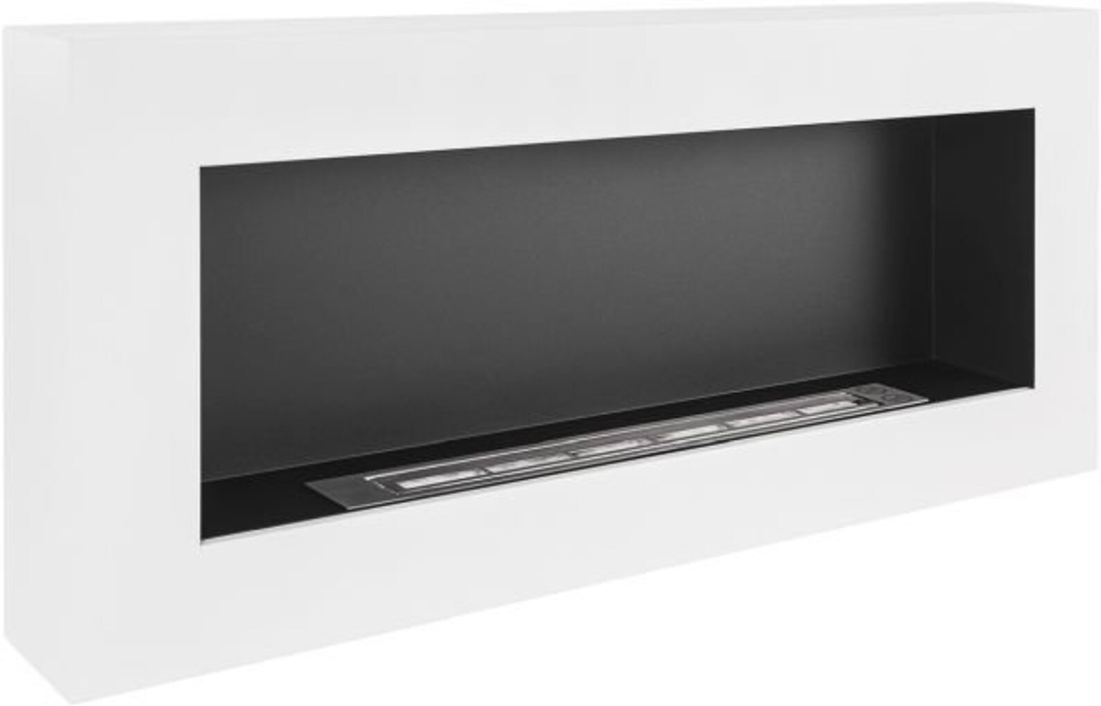 Matt White Bioethanol Fireplace BOX 900 Mm Without Glass. Wall-mounted ...