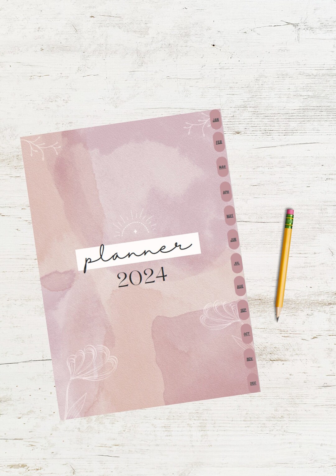 Planificador Mensual 2024 / Planificador Digital con Hipervínculos ...