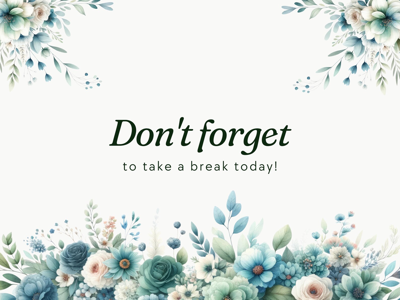 Blue Flower Watercolor Bouquet Clipart Floral Design Elements for ...