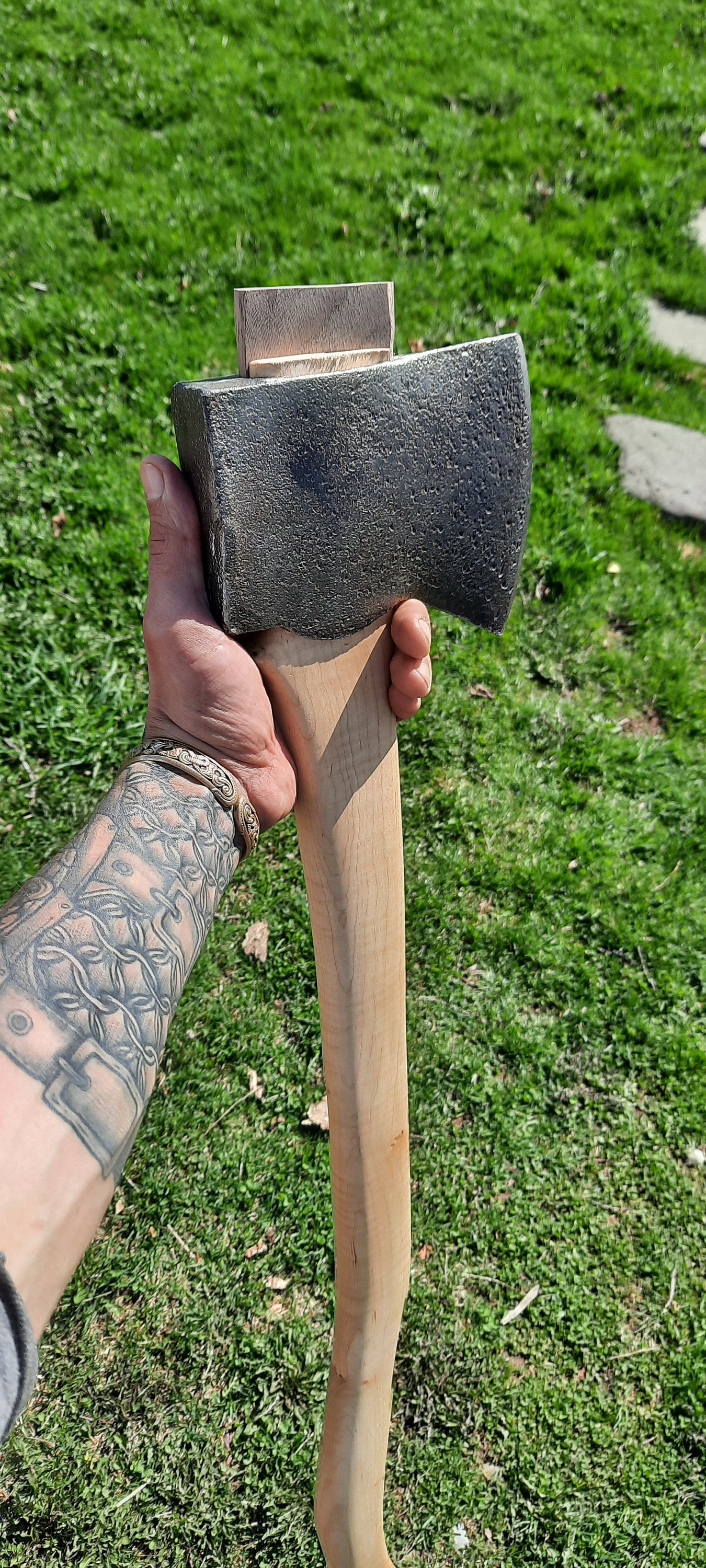 Restored Ww2 Era Plumb Victory Axe Head With Hand Carved Curly Maple ...