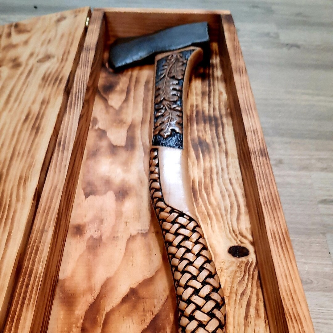 Restored Ww2 Era Plumb Victory Axe Head With Hand Carved Curly Maple ...