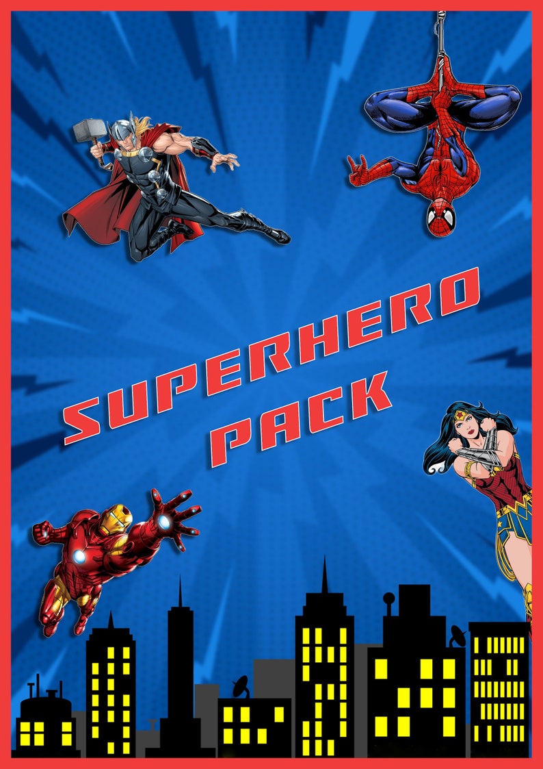 SUPERHERO Activity Sheets Kids Superhero Pack Crossword Decoding ...