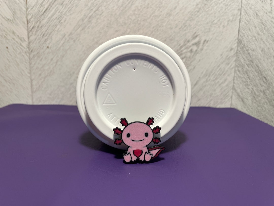 Reusable AXOLOTL Coffee Stopper LIMITED SERIES Seals Into Cup Lid Avoid ...