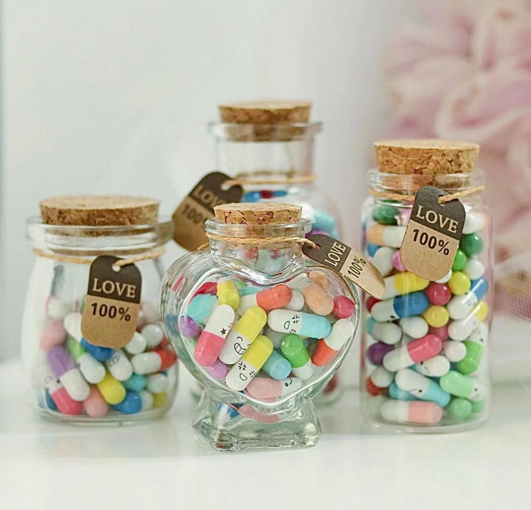Love Letter Capsules in Glass Bottle - Etsy