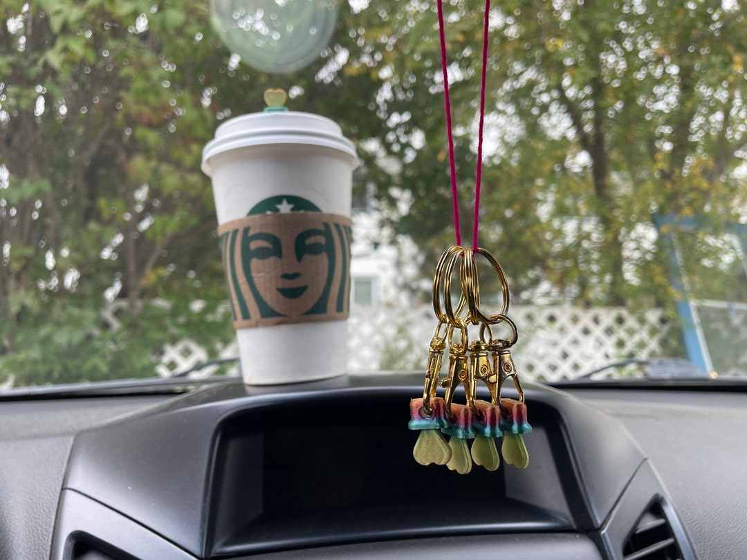Rainbow Heart Starbucks Reusable Coffee STOPPER Pack of 4 Hang on Rear ...