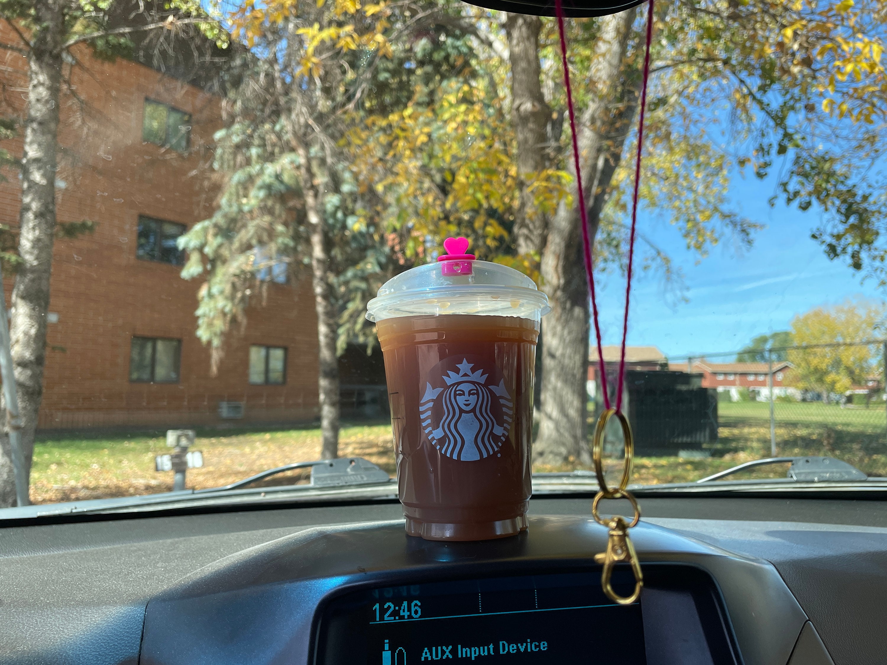 Cold Brew Starbucks Reusable Coffee STOPPER Heart Hang on Rear View ...