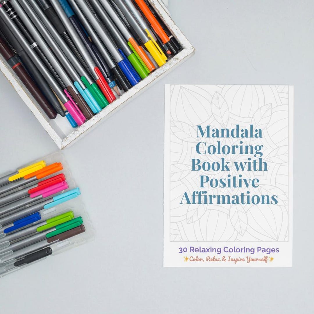 Mandala Coloring Book With Positive Affirmations – Digital Download - Etsy