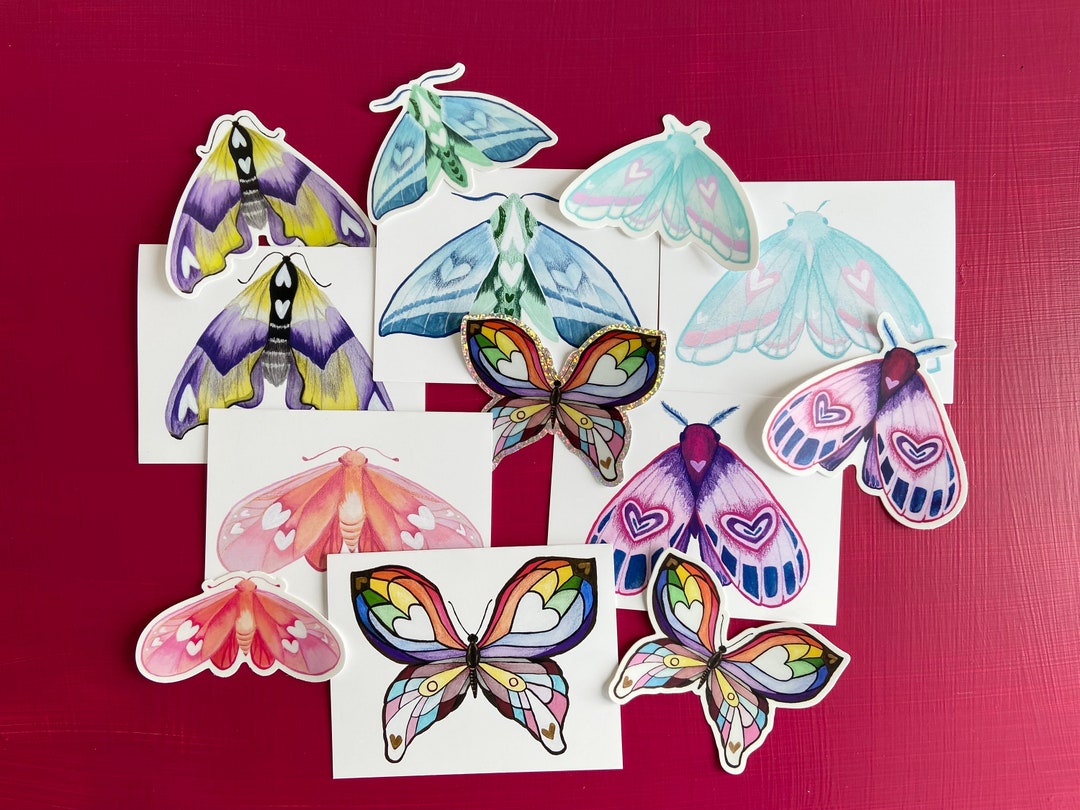 Custom Queer Love Bug Handmade Greeting Card Set LGBTQIA Pride Blank ...