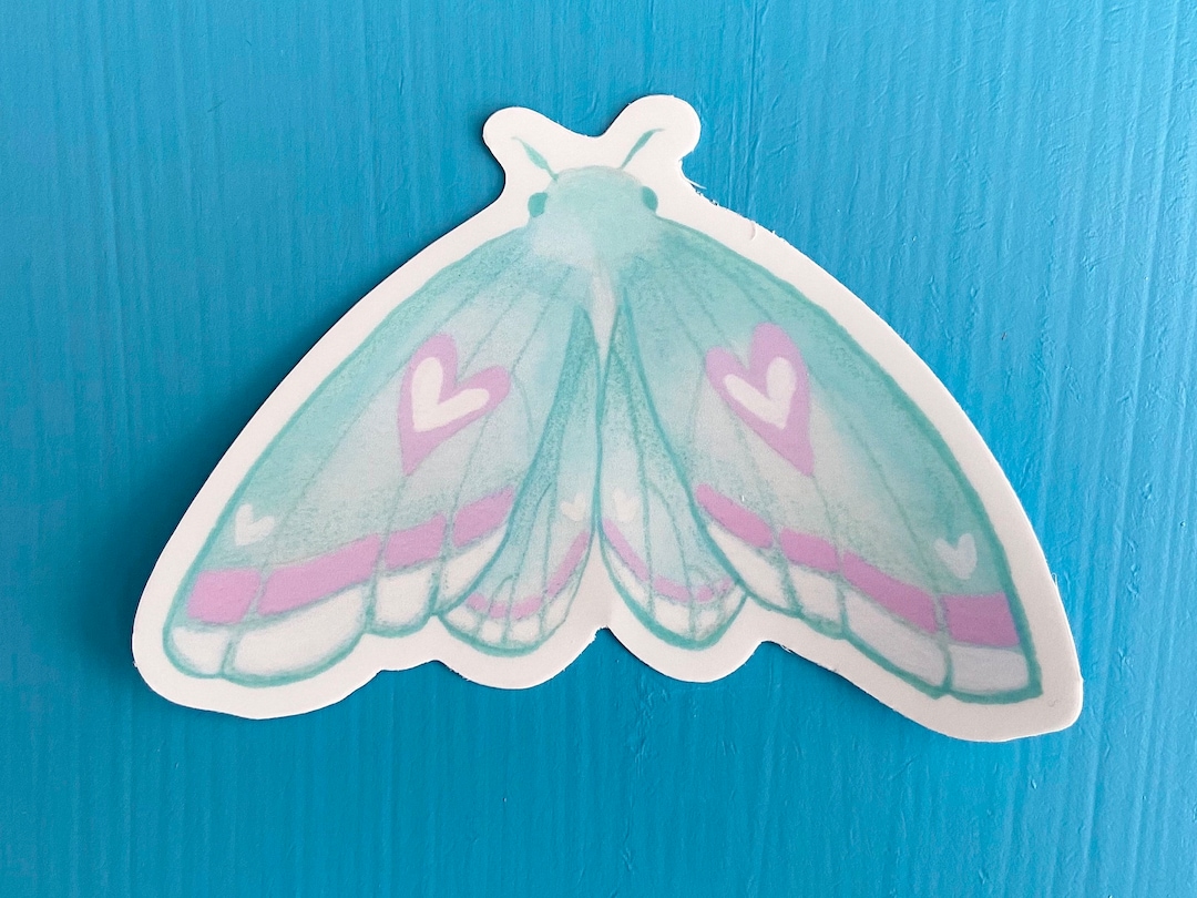 Trans Pride Moth Sticker LGBTQIA+ Mini Sticker Pack Queer Love ...