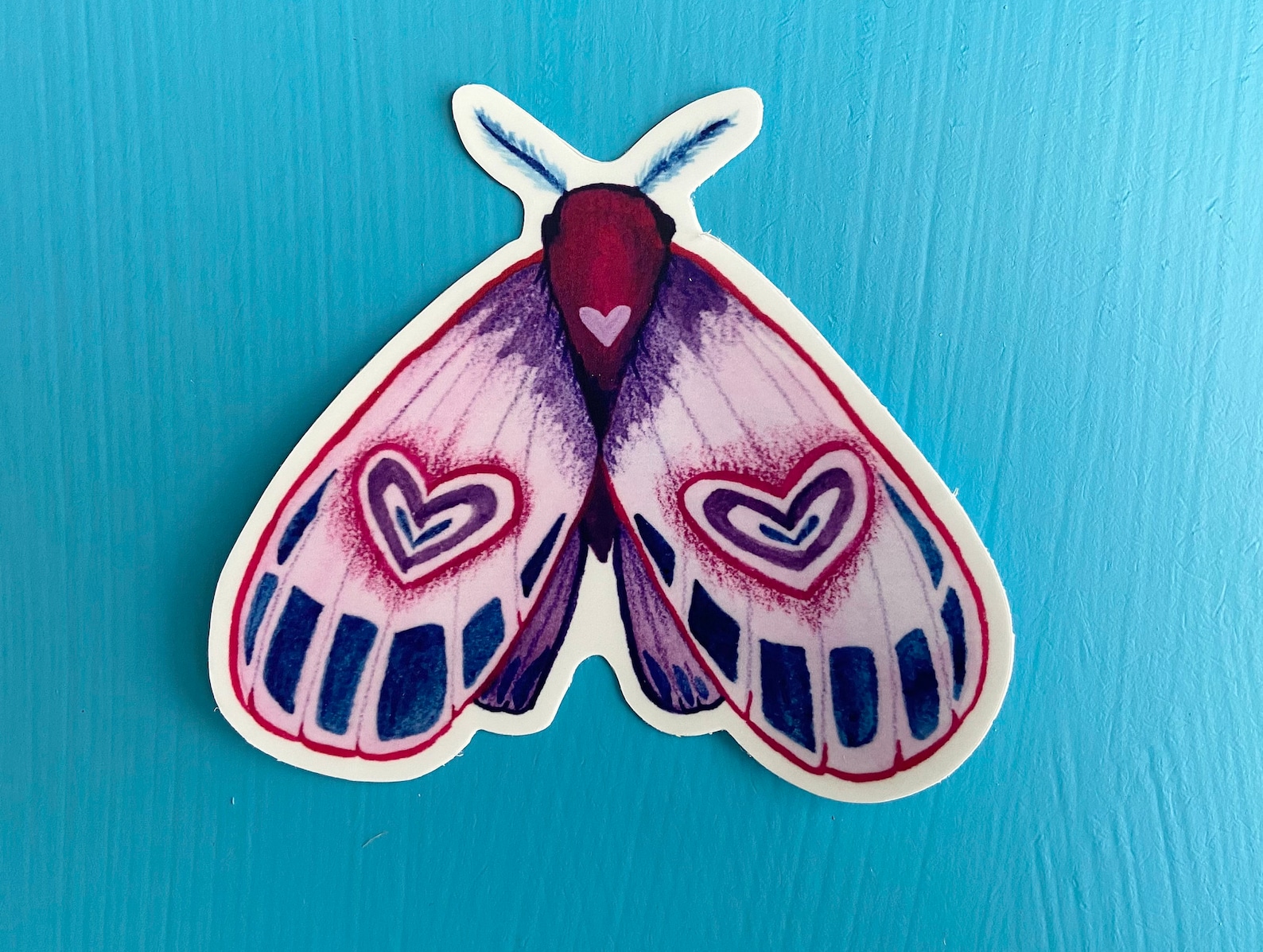 Bisexual Pride Flag Love Moth Sticker LGBTQ Wedding Favor Queer Love ...