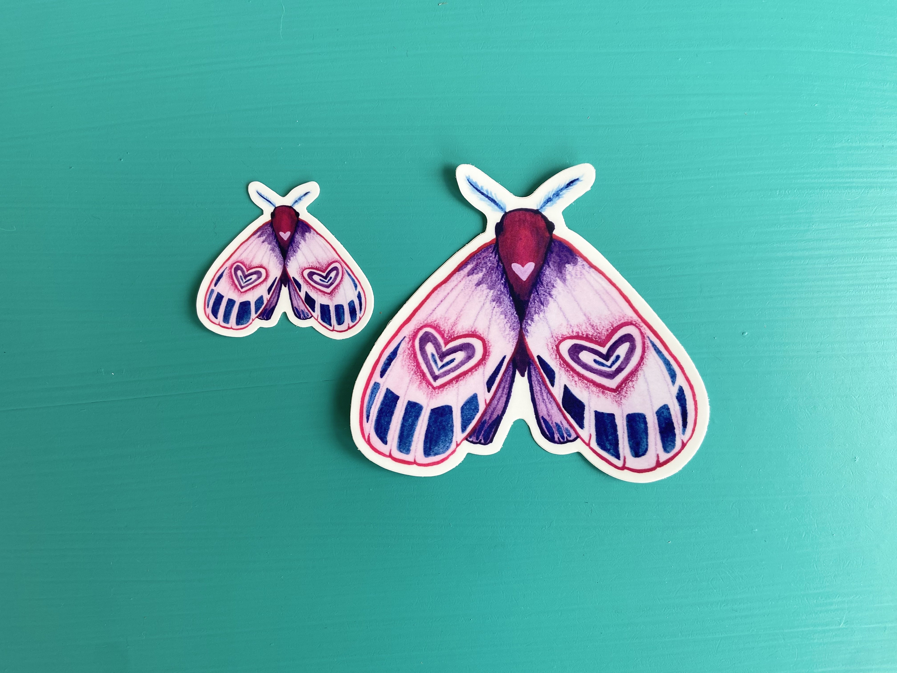 Bisexual Pride Flag Love Moth Sticker LGBTQ Wedding Favor Queer Love ...