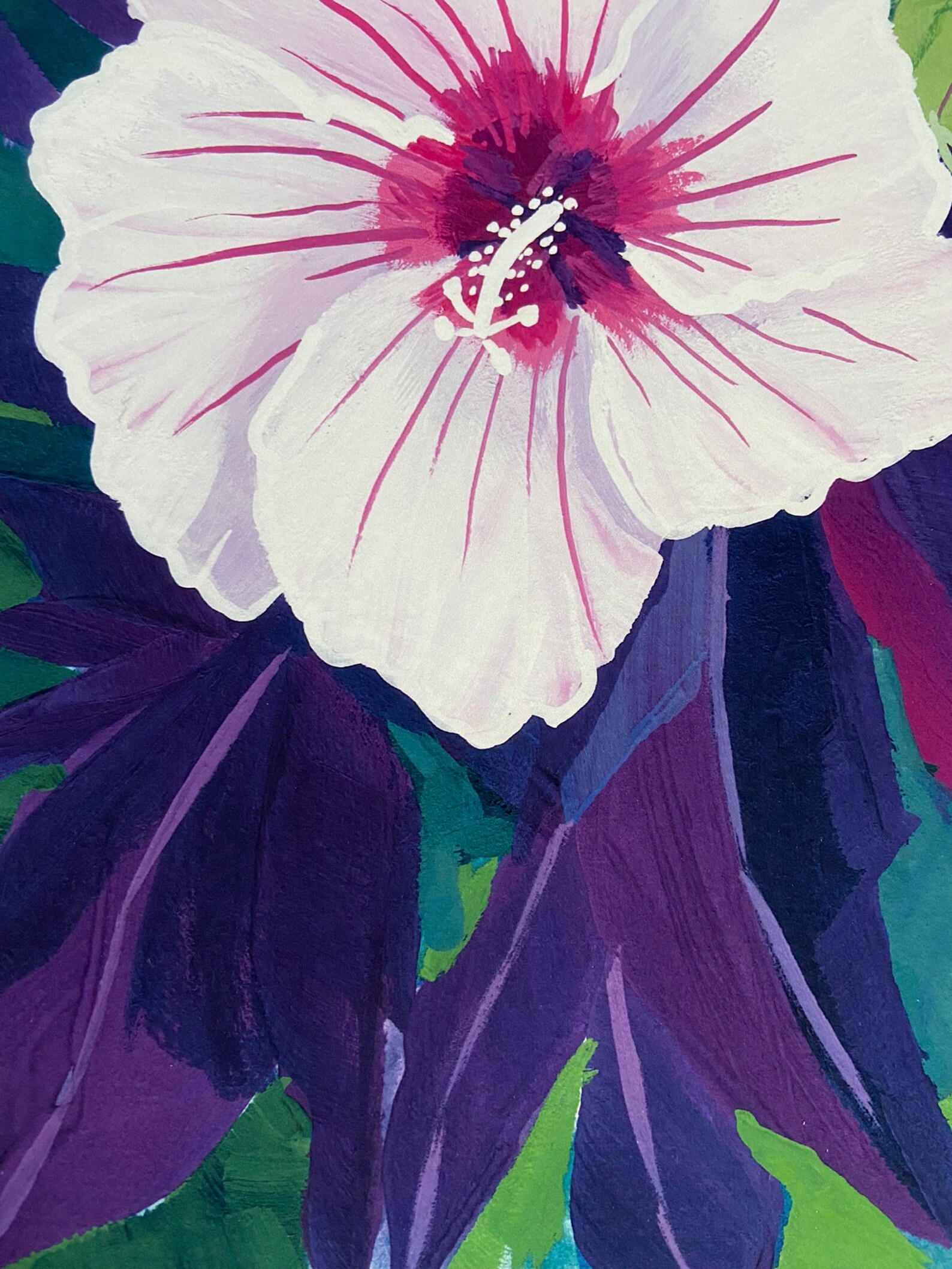Tropical Art Print Botanical Wall Decor Gouache Art Print Impressionist ...