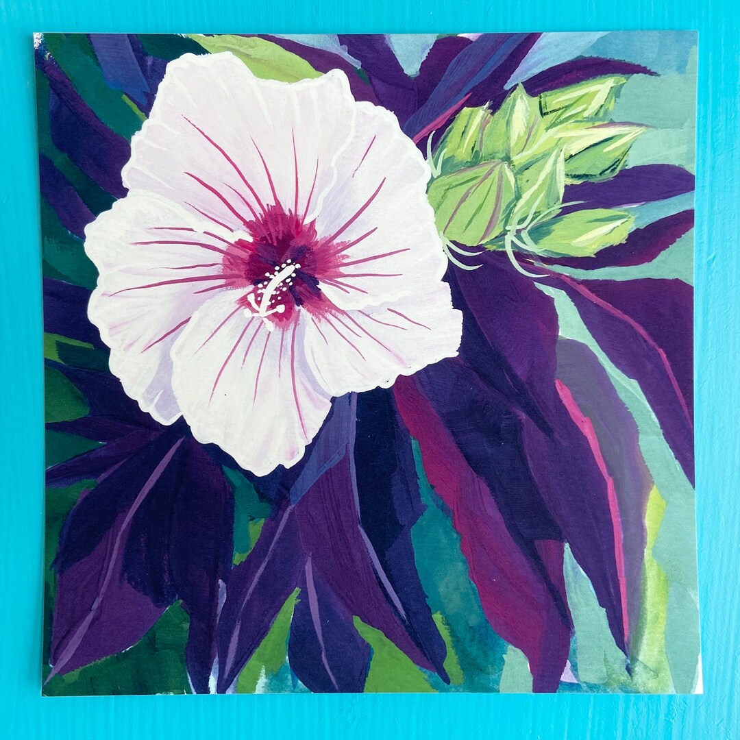 Tropical Art Print Botanical Wall Decor Gouache Art Print Impressionist ...