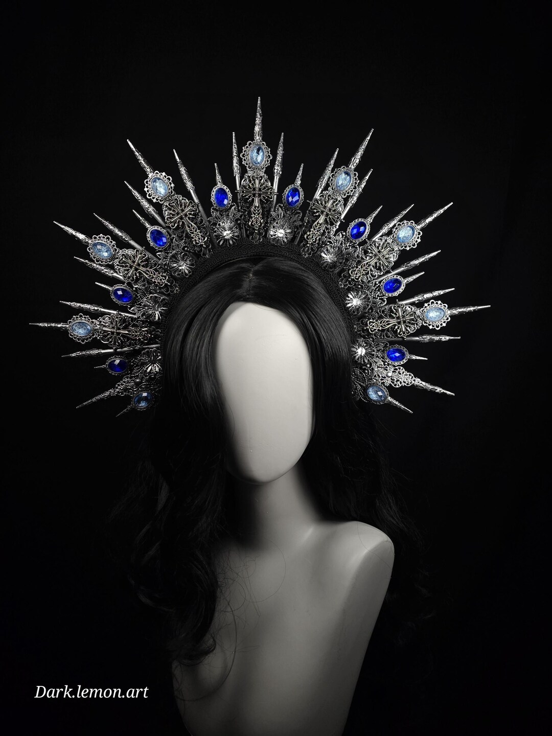 Gothic Crown, Black Halo Crown, Headband, Black, Gold, or Silver ...