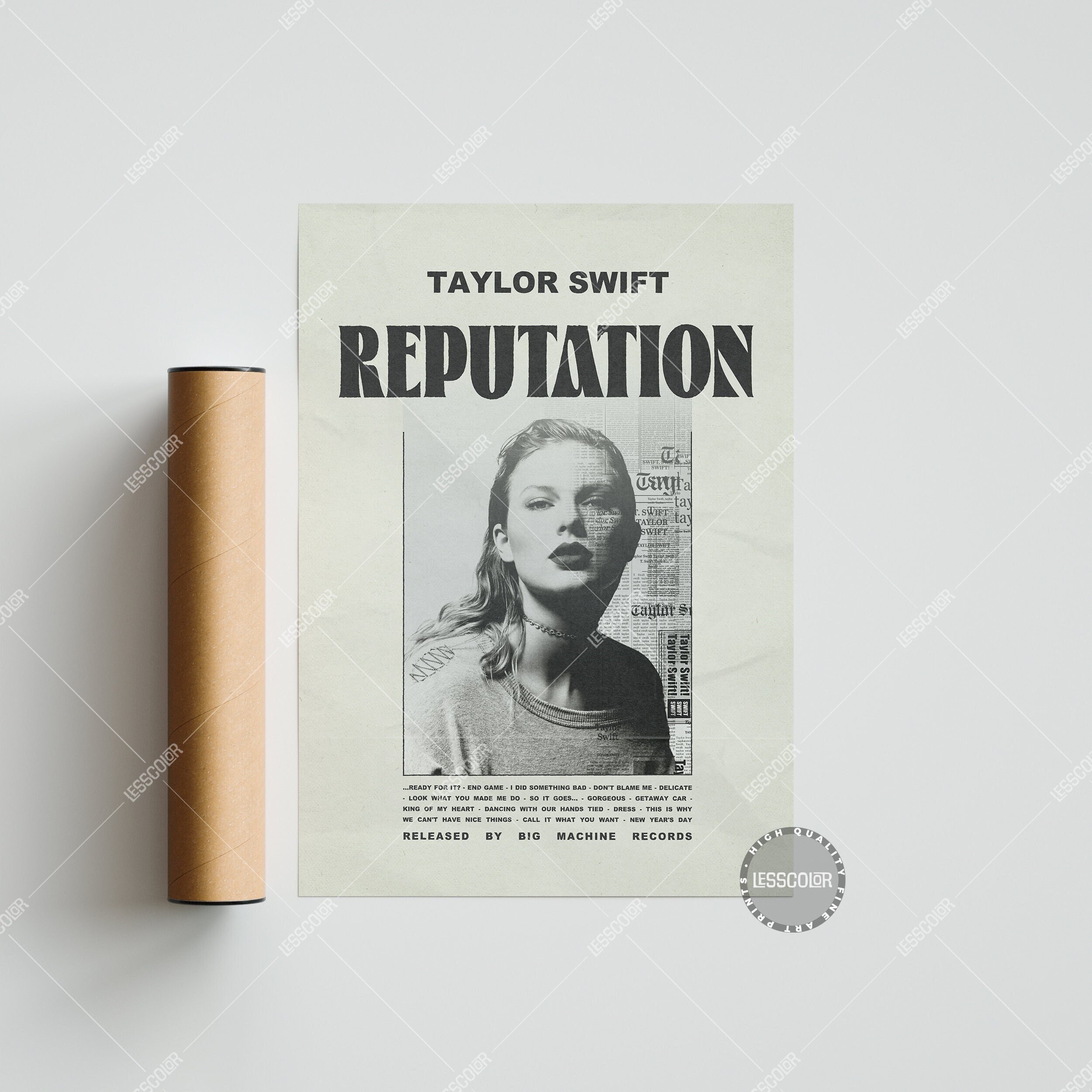 Reputation Taylor Retro Periodico Póster, Reputation Póster, Taylor ...